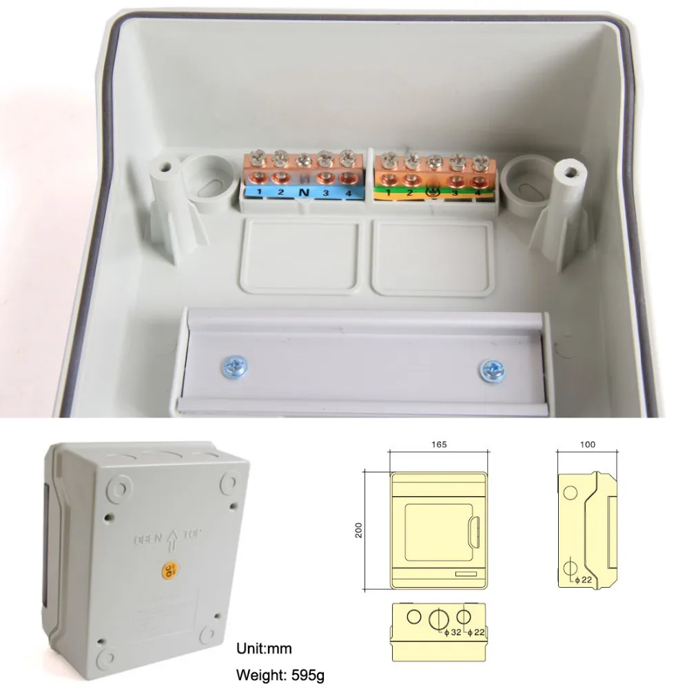 6 Way Wiring Terminal Blocks IP65 Waterproof Electrical Distribution ...