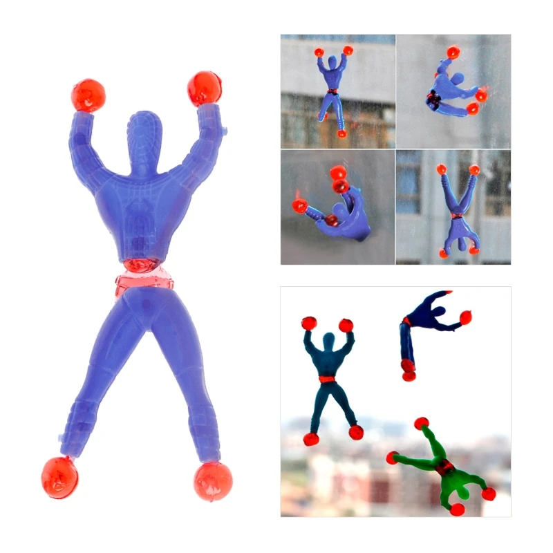 Sticky Elastic Spider Man Fun Stretchy Kids Toy Wall Climbing Super ...