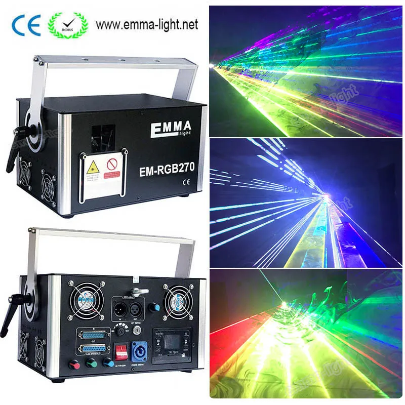 High Power Advertising Laser dmx 512 laser 5w analog full color Ilda ...