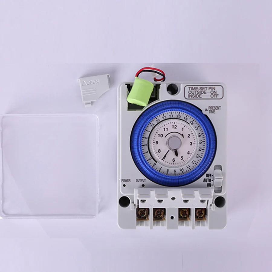 Tb388 220 V Ac Din Rial Analóg Időzítő Kapcsoló Led Jelző Időkapcsoló 24 Órás 15 Perces ...