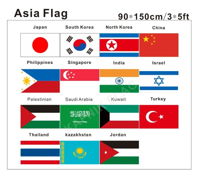 South Asian Countries Flags