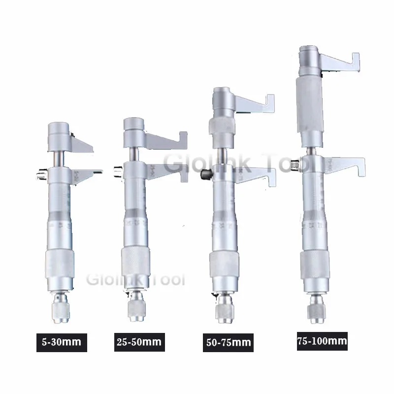 4pcs Inside Micrometer Set 5-30mm/25-50mm/50-75mm/75-100mm 0.01mm ...