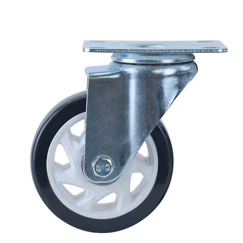 1pcs 4-inch Furniture Swivel Flat-panel Pu Casters Office Chair Swivel ...