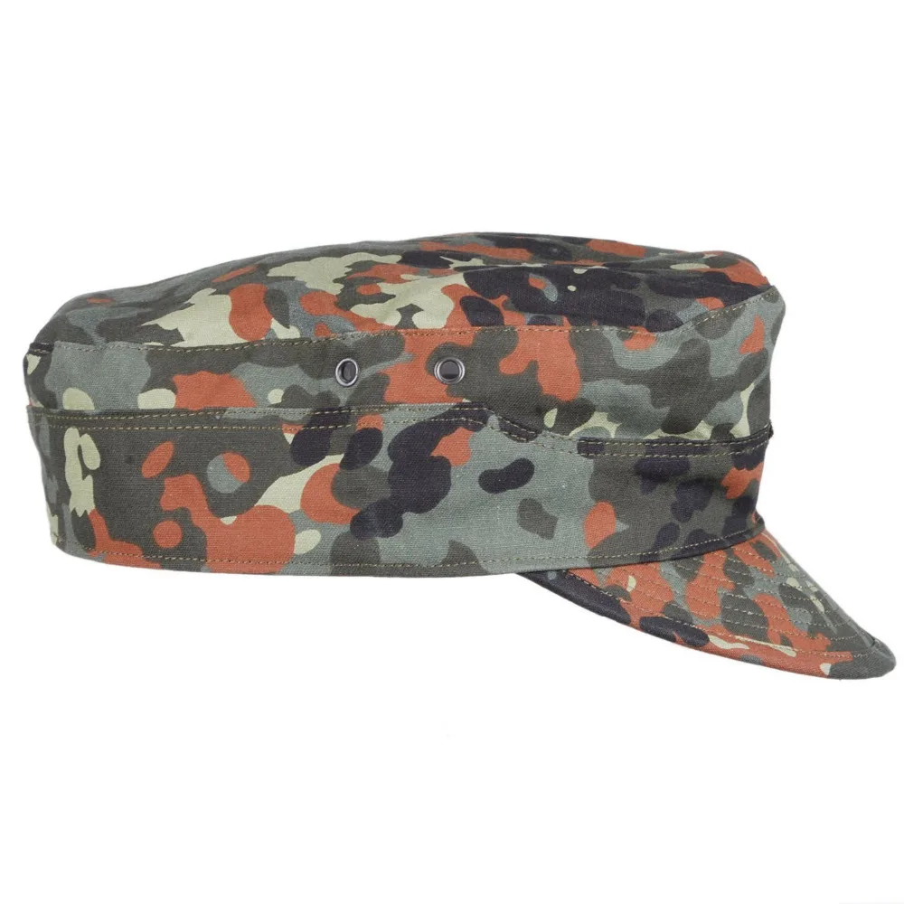 WW2 GERMAN ARMY FLECKTARN CAMO MILITARY CAMOUFLAGE FIELD CAP HAT IN ...