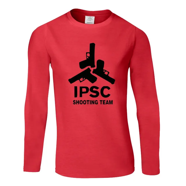 IPSC Tiro equipo Cool New Casual Men T Shirt autumn T Shirt Men High ...