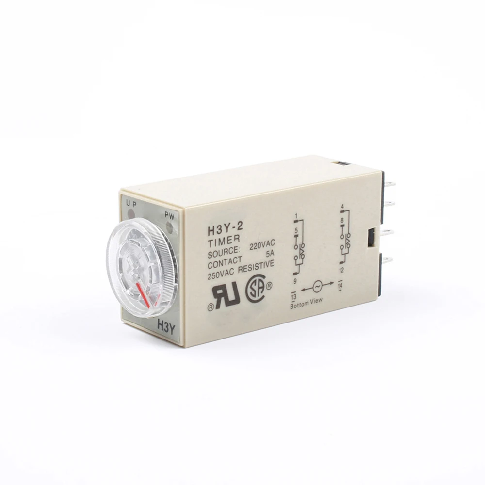 ST6P 2 timer delay relay with base 8 pin H3Y 2 DC 24V time relay-in ...