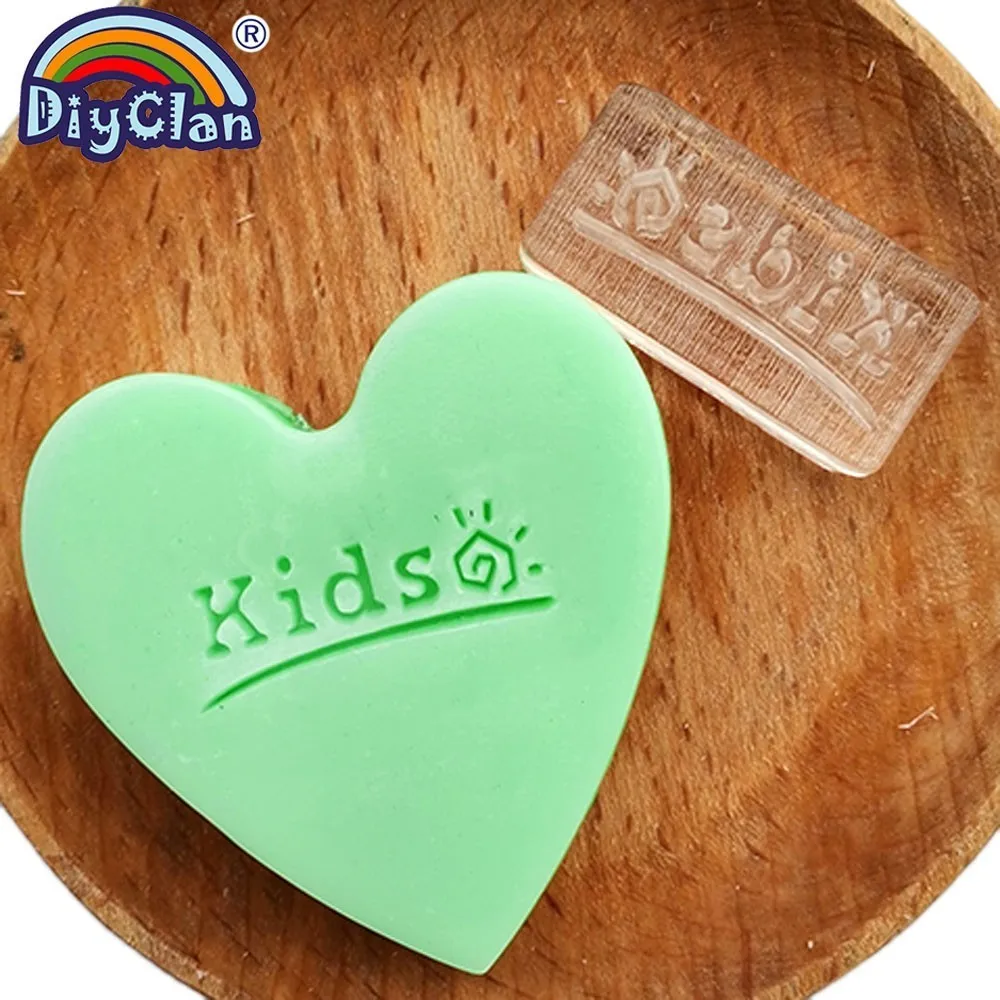 Kids handmade resin soap making stamp mold Child Clear diy natural ...