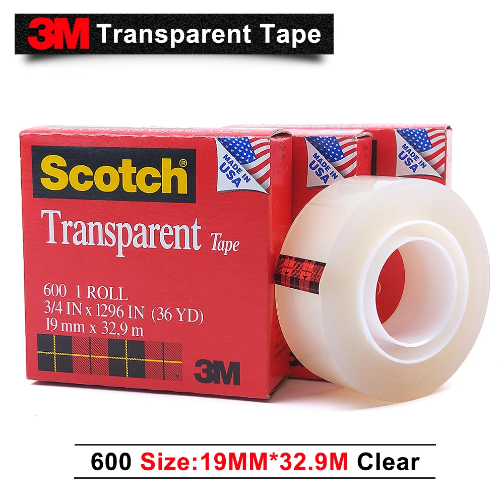 3M 600 스카치 테스트 페인트 접착 투명 테이프 19mm * 32.9M 50 개/몫 우리는 다른 크기와 항목을 제공 할 수 있습니다|tape tape|tape ...