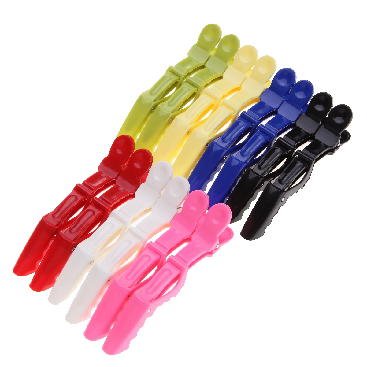 2Pcs/pack 7Colors Hairdressing Section Clips Clamps Plastic Claw Grips ...