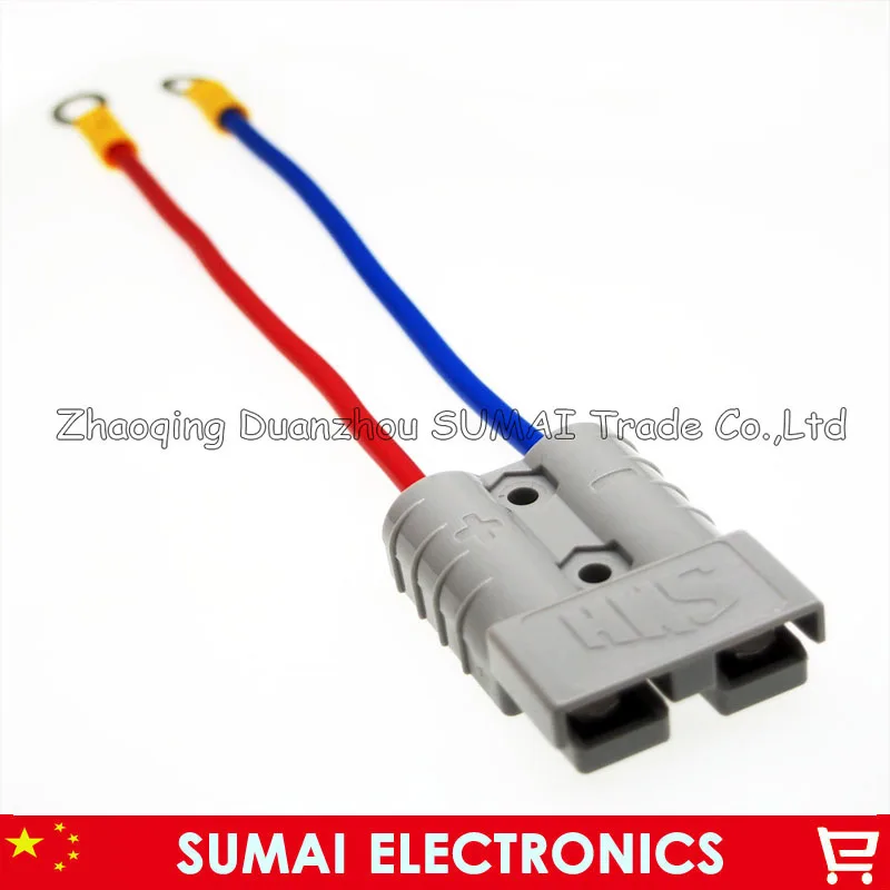 New Grey SMH 2P 50A 600V Power Connector Battery Plug with 15 CM 10 AWG ...