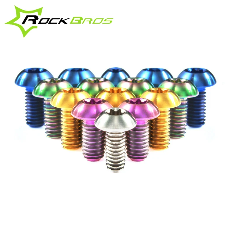 ROCKBROS Brake Disc Screws M5*10mm Titanium Alloy Bolts Bicycle Parts ...
