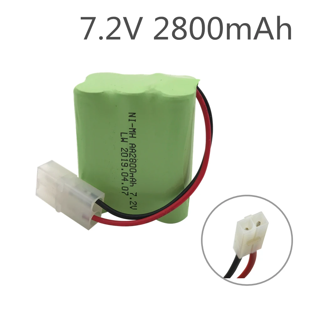 7.2v 2800mah Rechargeable battery pack 7.2v battery 6*AA NIMH battery ...