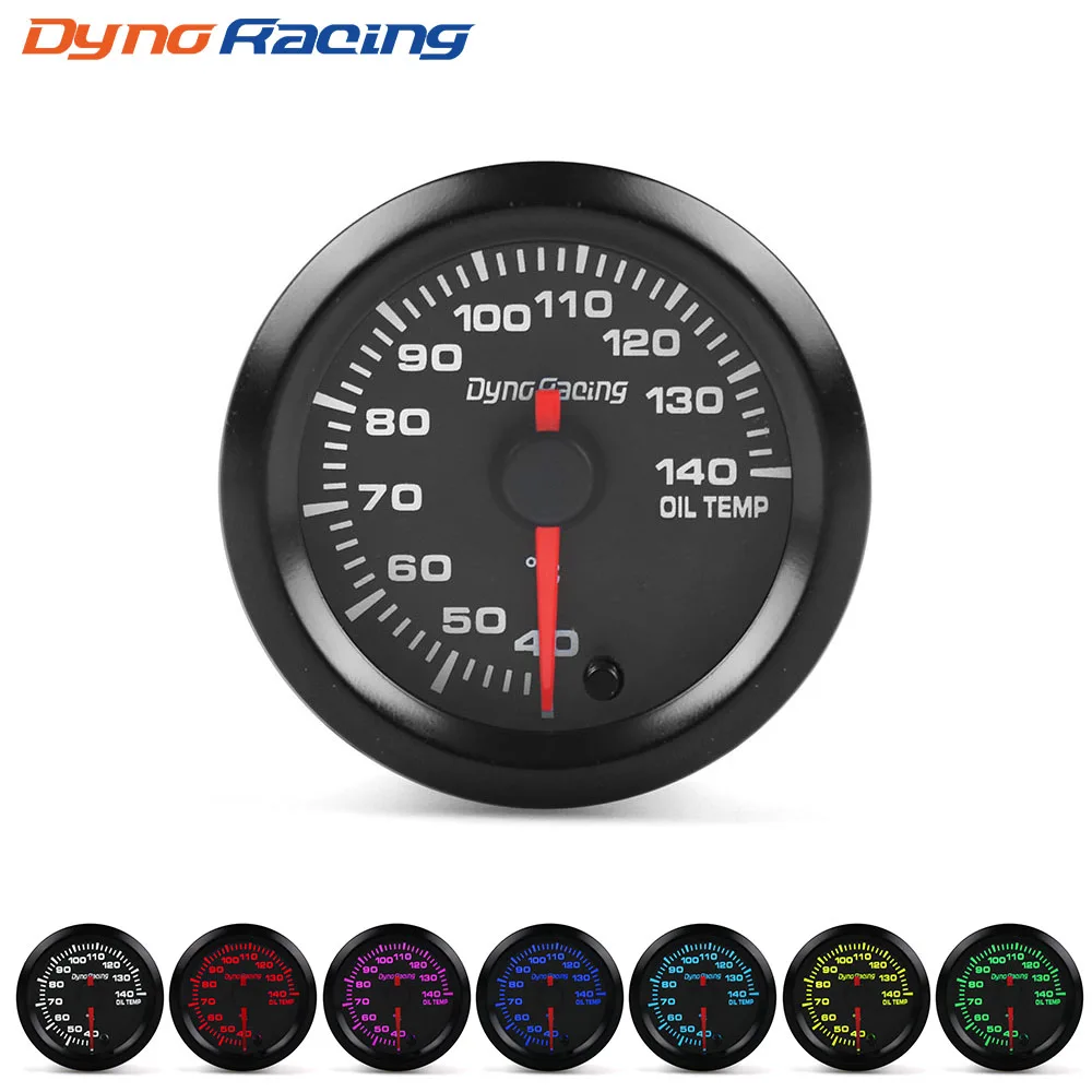 Dynoracing-2-52mm-7-Colors-LED-Car-Oil-Temp-Gauge-40-140-Celsius-Oil ...