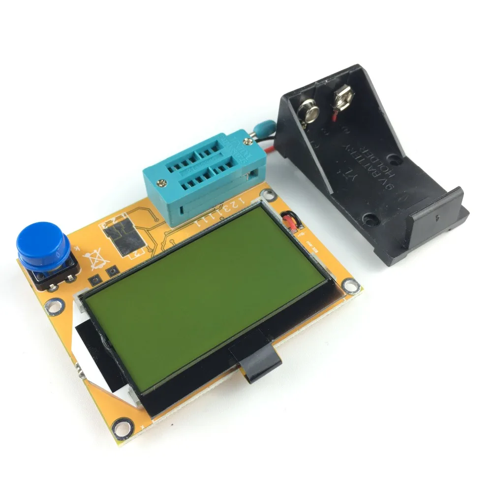 LCR T4 12864 9V LCD Digital Transistor Tester Meter Backlight Diode ...