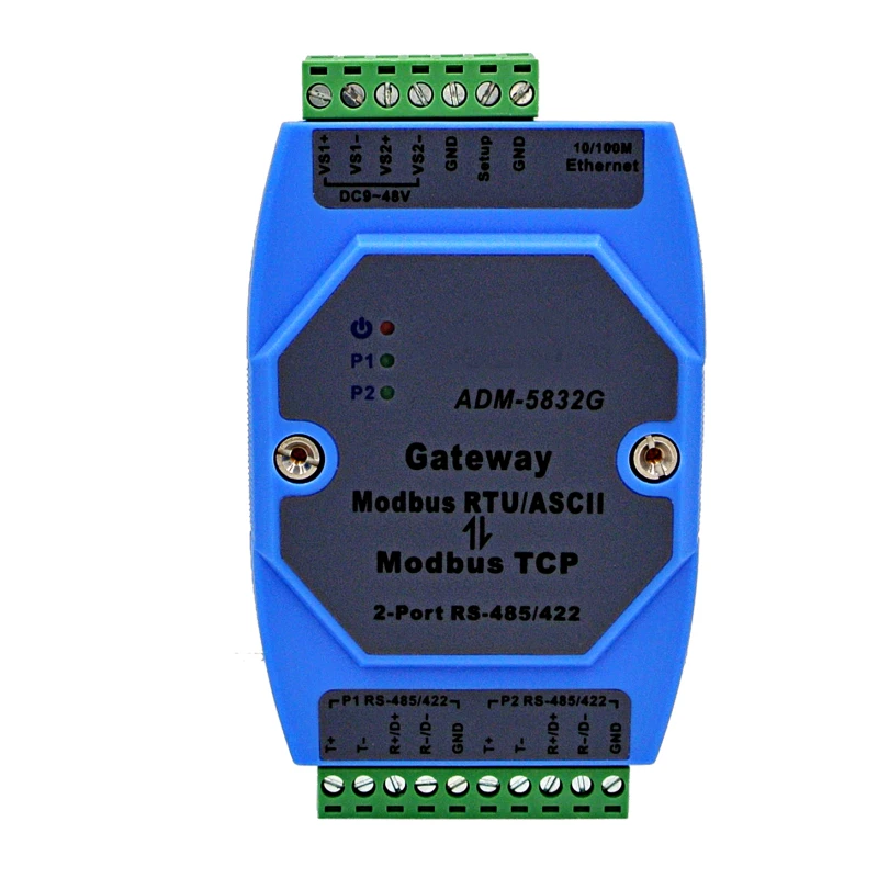 Convertidor Modbus RTU a Modbus TCP, 2 puertos, RS485/422 supports Max ...