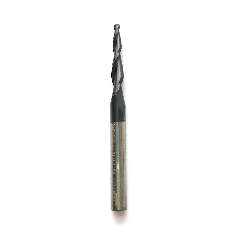 1pc-HRC55-R0-75-D4-15-50L-2F-Tungsten-solid-carbide-Coated-Tapered-Ball ...
