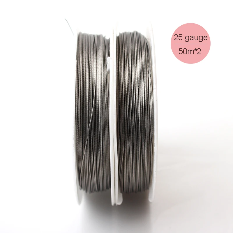 2pcs 0.45mm Tigertail Nylon Coated Wire Total 100m Spool Jewelry ...