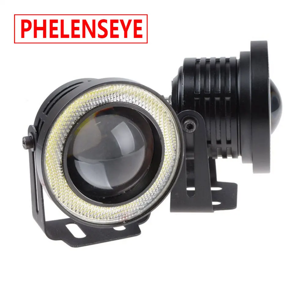 Car 1 Set 3.5 3.0 2.5 inch COB Angel Eyes Fog Lights Led Car Headlight ...