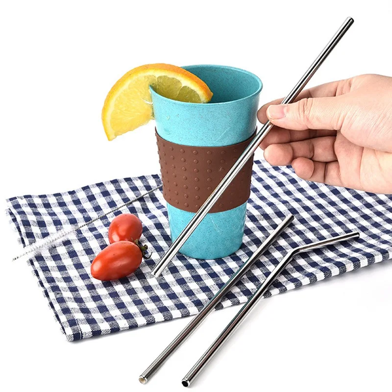 Reusable Drinking Straws Tubes Straws Stainless Steel Metal Eco
