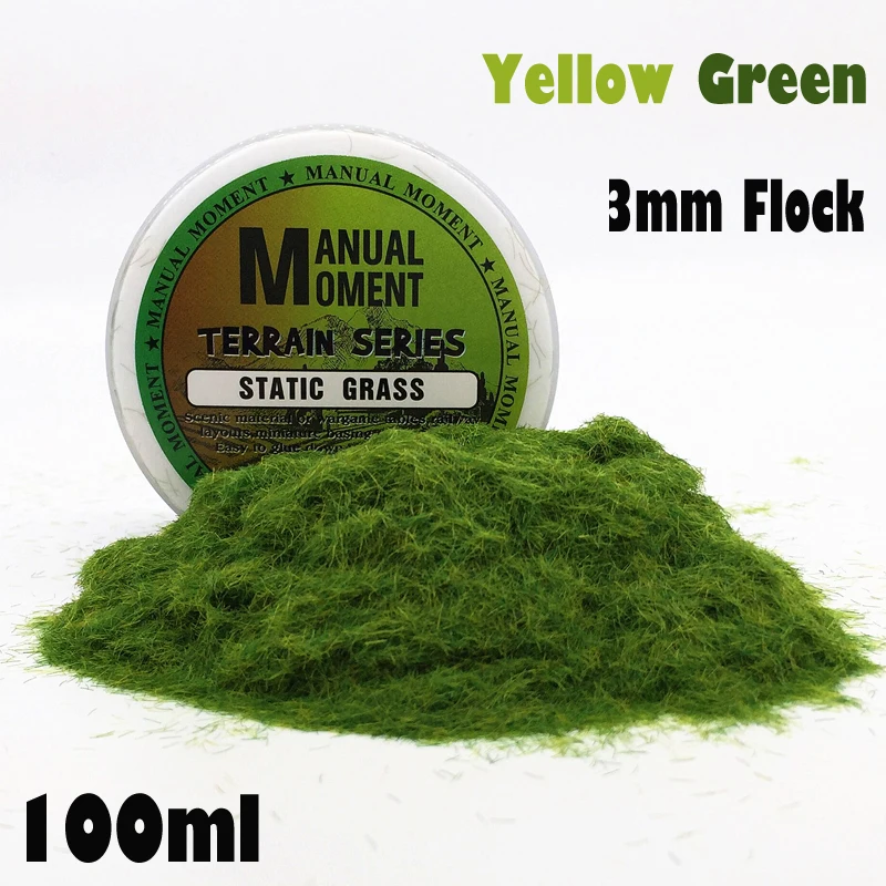 Miniature Scene Model Materia Yellow Green Turf Flock Lawn Nylon Grass ...