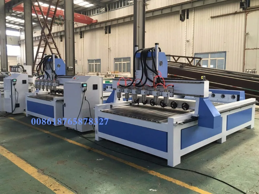 Russia Best selling 4 axis cnc machine woodworking with 6 spindles cnc ...