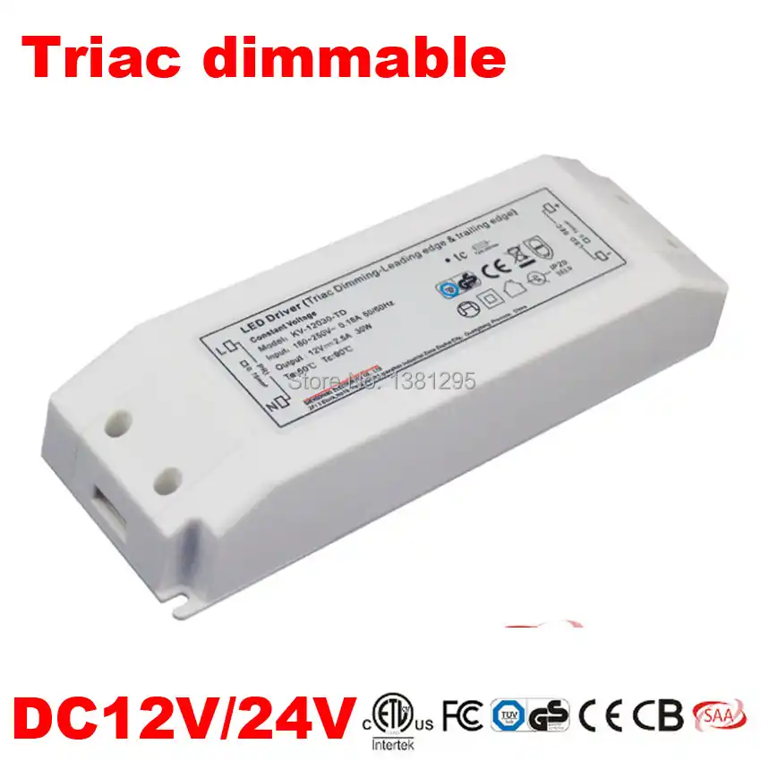 DC 12V 24V Power supply electronic transformer triac Dimmable Led ...