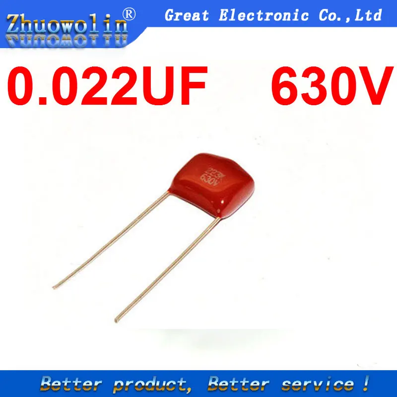 20 pc/lot CBB condensador 630 V 0.022 UF pitch 10mm|cbb capacitor ...
