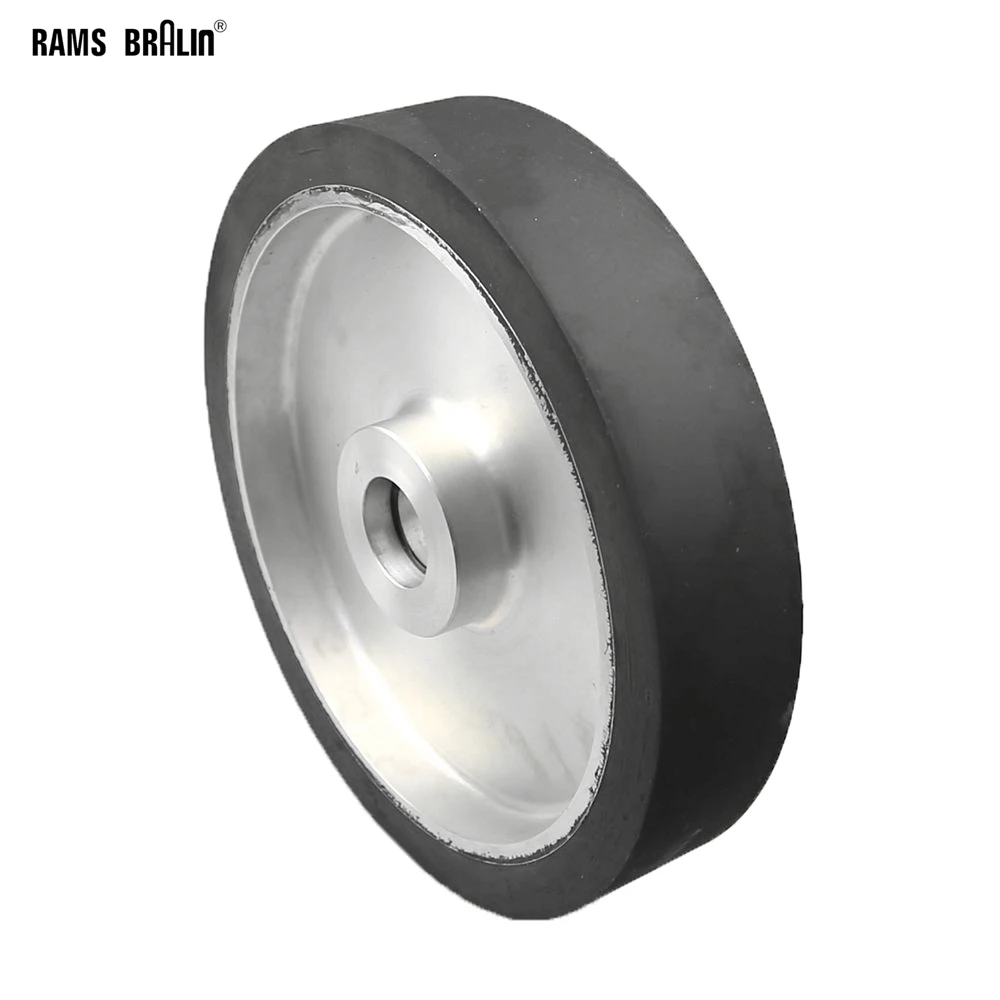 250*50mm Belt Grinder Smooth Rubber Contact Wheel Abrasive Sanding Belt ...