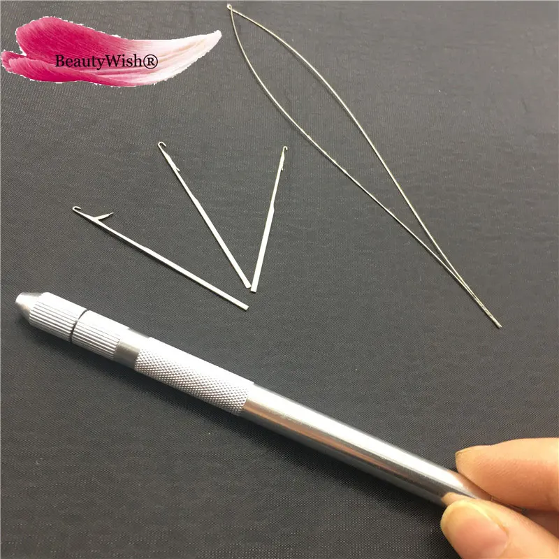 1sets Alum Handle Threader Loop Hoop Pulling Needle With 3units Hook ...