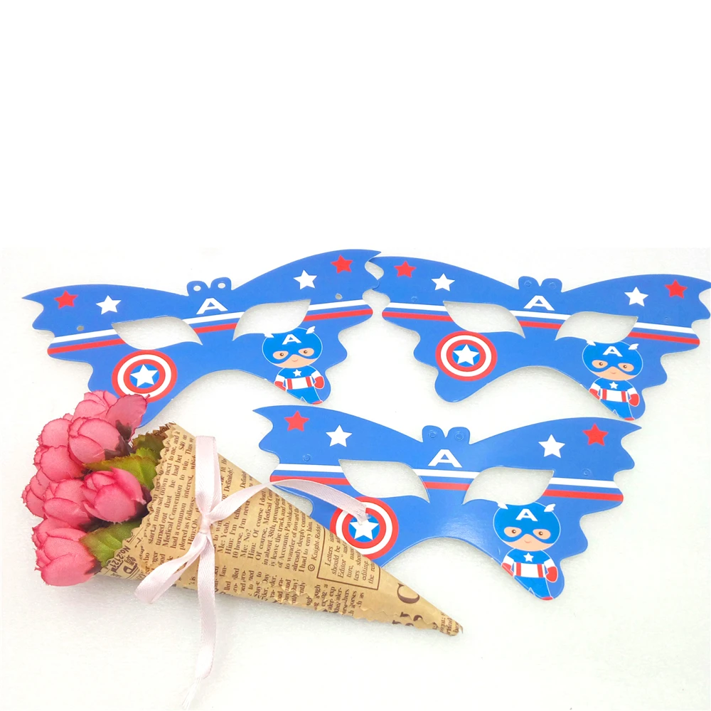 6 шт. маска для тематической вечеринки с изображением Капитана Америки ...