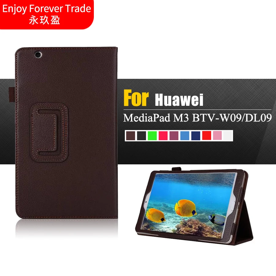 Case For Huawei MediaPad M3 8.4 inch Tablet Style PU Stand Flip Cover ...
