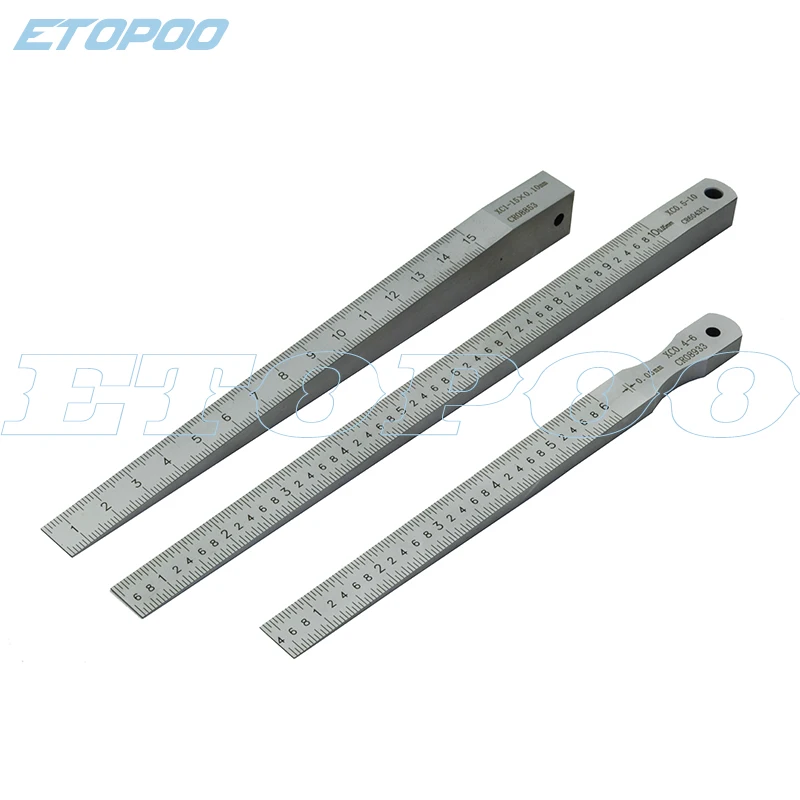 0.5 10mm 1 15mm Stainless Steel Wedge Feeler Gauge Crack Flatness ...