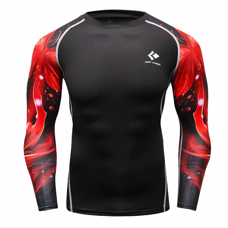 Mens Compression Shirts Skin Tight Thermal under Long Sleeves Jerseys ...