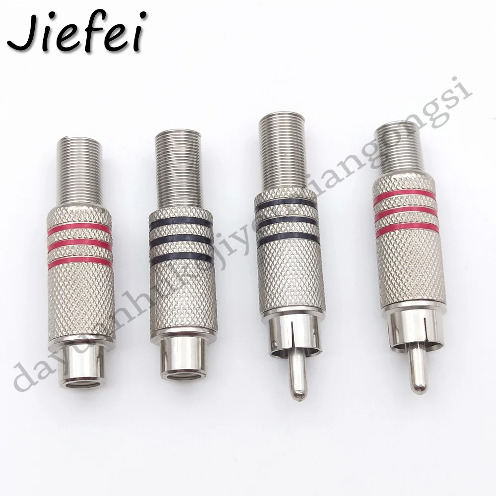 10Pcs Nickel plating Connector RCA Plug Socket Audio Male Female ...