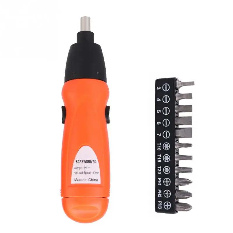 6V Cordless Electric Screwdriver Portable Battery Operated Screwdriver ...