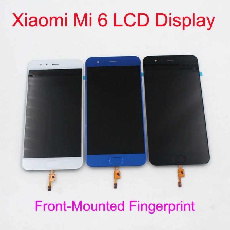 For Xiaomi Mi 6 LCD Display+ Touch Screen+ Front Mounted Fingerprint ...