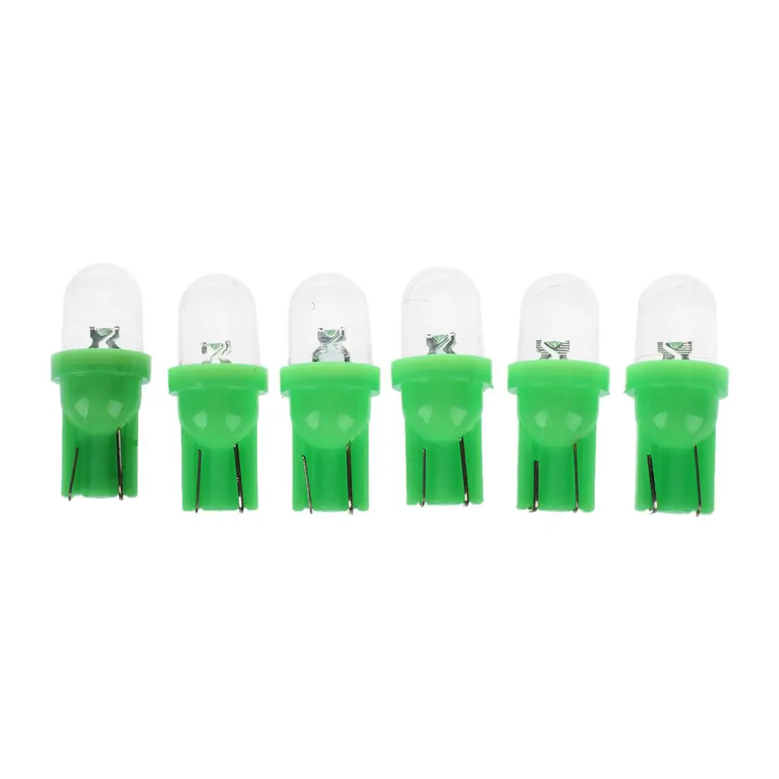 6 Pcs 12VDC T10 Green LED Car Dashboard Fittings Lighting Lamps Bulbs ...