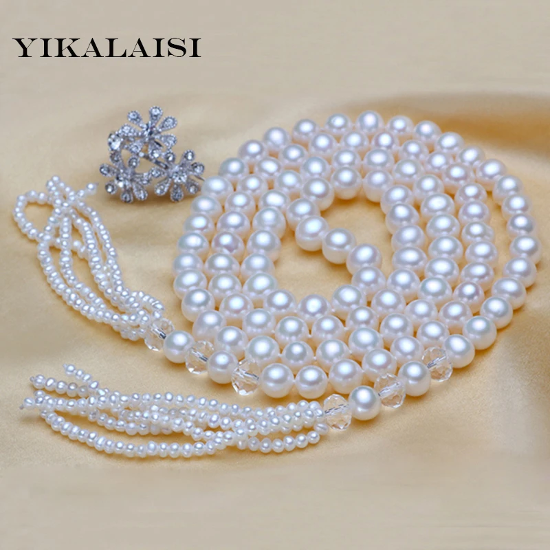 Yikalaisi 2017 New Fashion 100 Genuine Fashion Pearl Jewelry Necklace