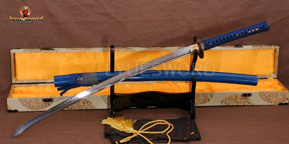 LYUESWORD Hand Crafted Full Tang Japanese Sword Samurai KATANA T10 ...