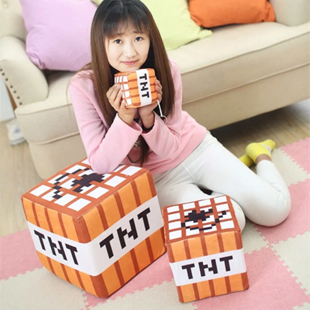 1pc 20/30cm Cartoon Game Minecraft TNT Bomb Plush Toy Stuffed Keychain ...