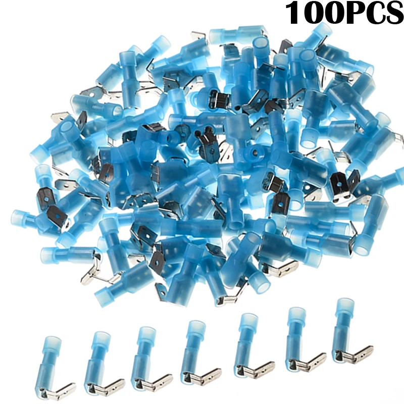 YT 100pcs Insulated Waterproof Piggy Back Humpback Spade Terminals ...