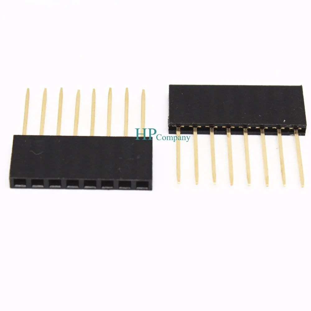 20PCS 1x6 Pin 2.54mm Right Angle Single Row Female Pin Header Connector ...