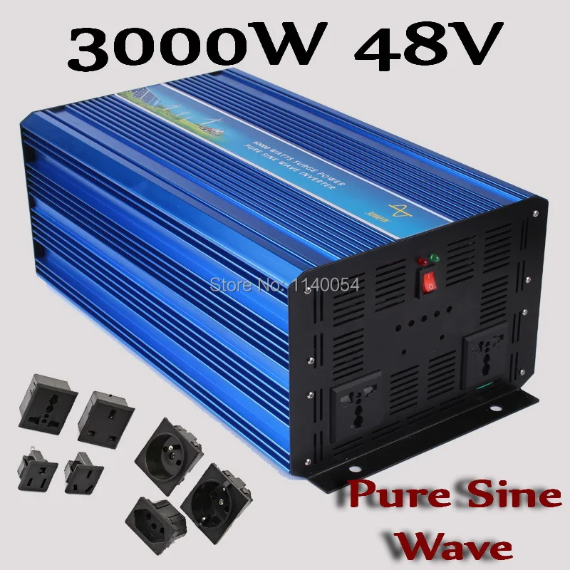 3000W Solar Wind Power System Inverter 48V DC to AC 100 120V or 220 ...