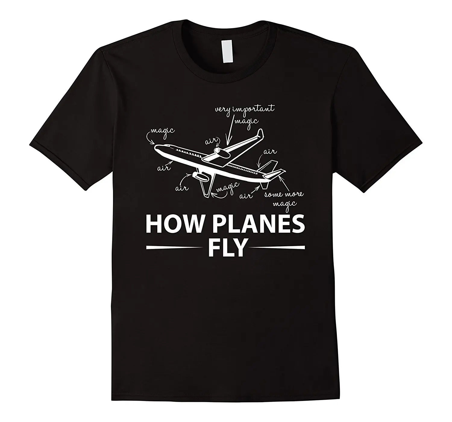 How Planes Fly T Shirt Funny Aerospace Engineer T Shirt For Men O Neck ...