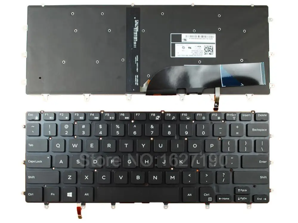 New US Laptop Keyboard for Dell XPS 15 9550 BLACK(Backlit,Without Frame ...