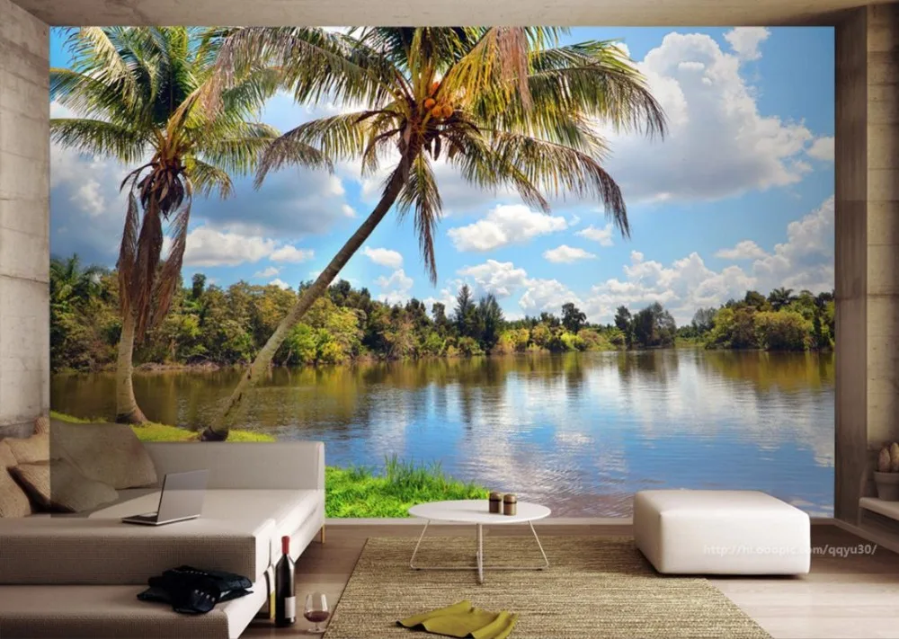 Custom mural photo 3d Lake scenery wall papers home decor kids room ...