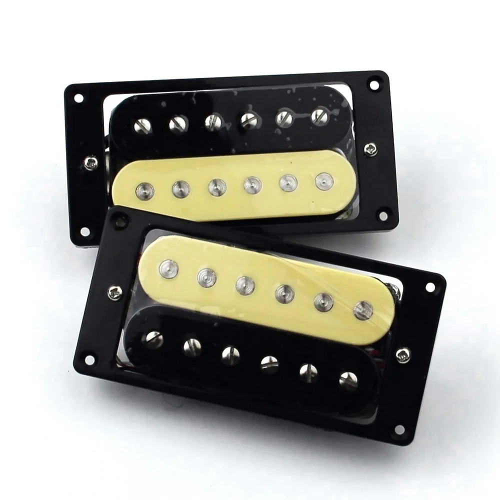 ZEBRA HUMBUCKER PICKUP SET 4 CONDUCTOR WIRES ALNICO V Pickups Fits ...