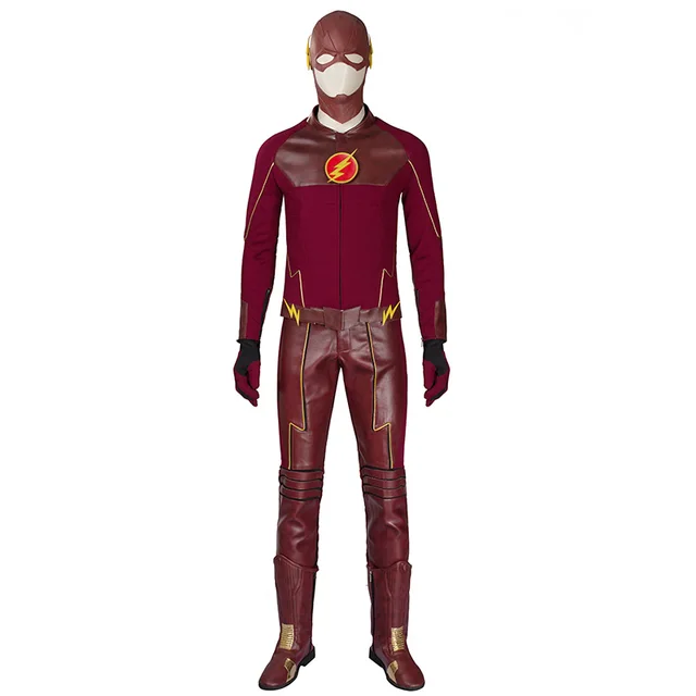 Manluyunxiao Mens Superhero The Flash Costume Mens Full Set Halloween