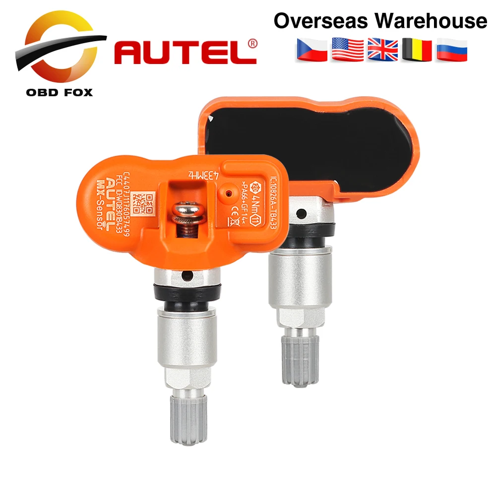Autel MX Sensor 433MHZ 315mhz Programmable Universal TPMS Sensor Tire ...