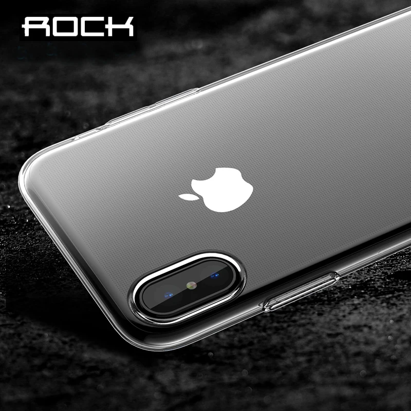 Rock for apple iPhone X 10 TPU Silicone Case cover Clear Ultra Thin ...